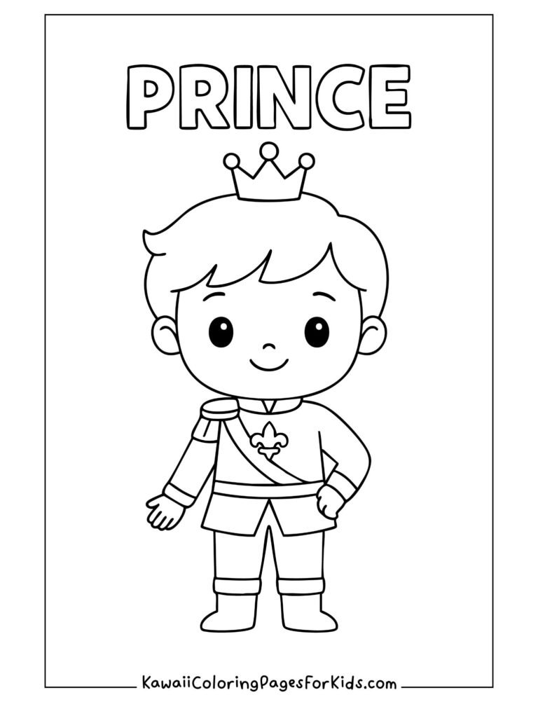 Princess Coloring Pages – Free Cute & Kawaii Printables for Kids