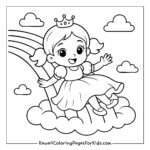 Princess Coloring Pages – Free Cute & Kawaii Printables for Kids
