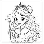 Princess Coloring Pages – Free Cute & Kawaii Printables for Kids